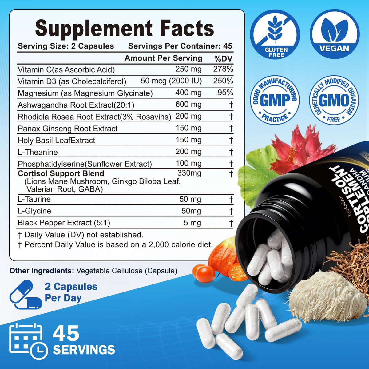 Ashwagandha capsules for daily vitality