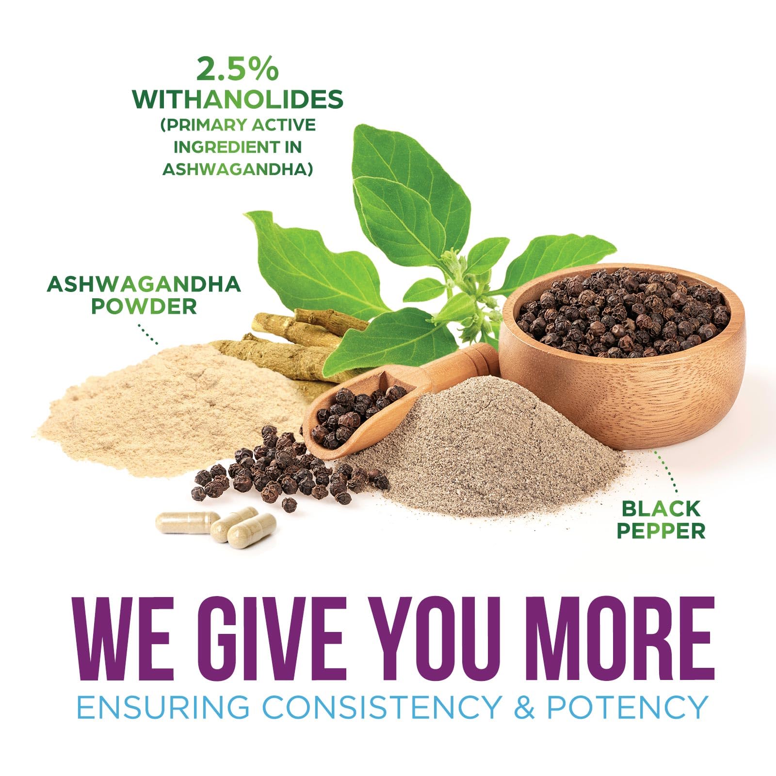 Ashwagandha capsules for daily wellness