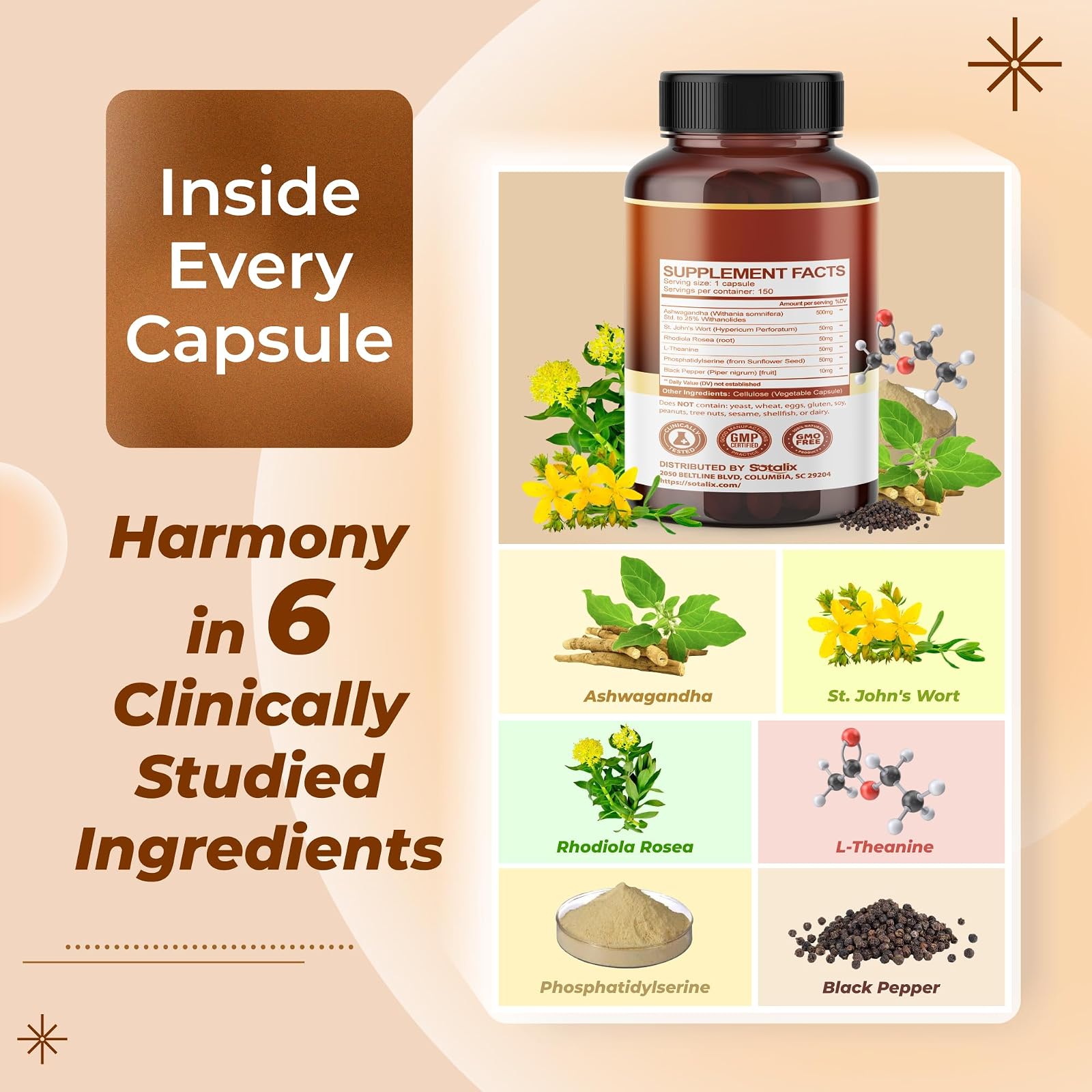 Ashwagandha capsules for enhanced focus