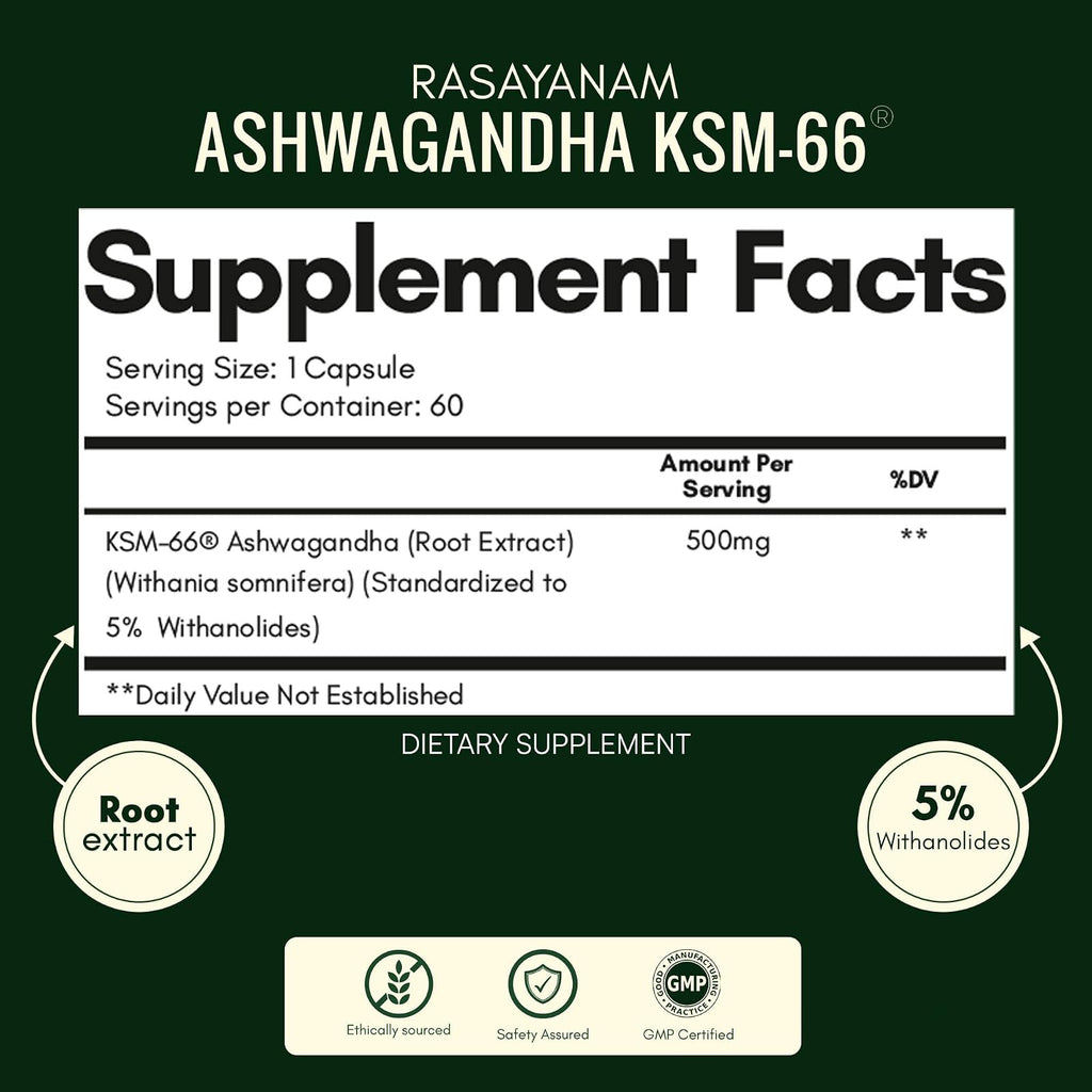 Ashwagandha capsules for overall wellness
