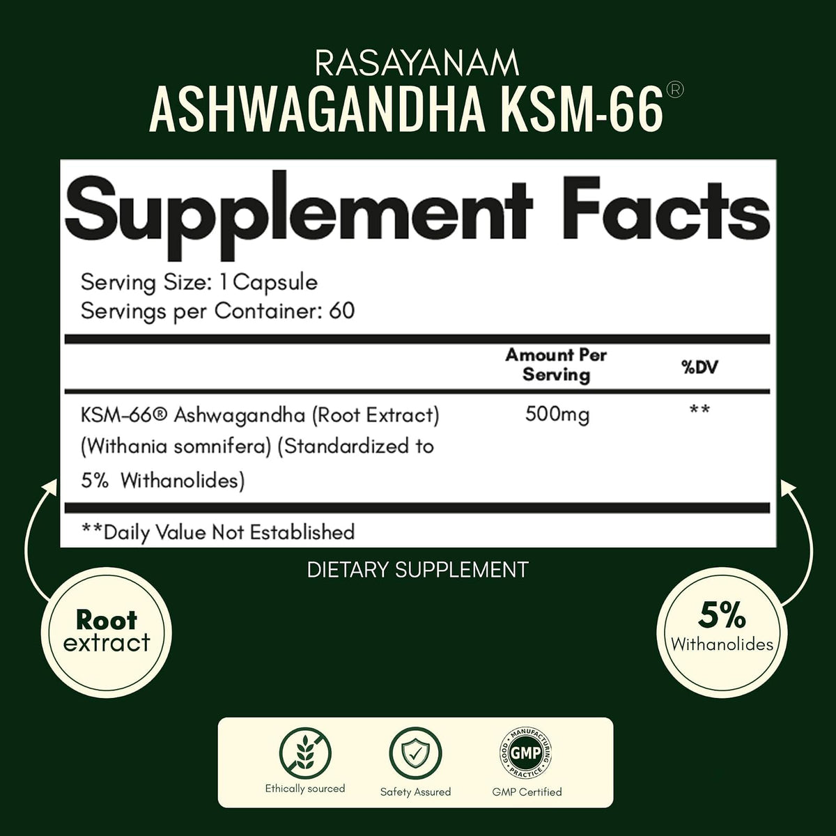 Ashwagandha capsules for overall wellness