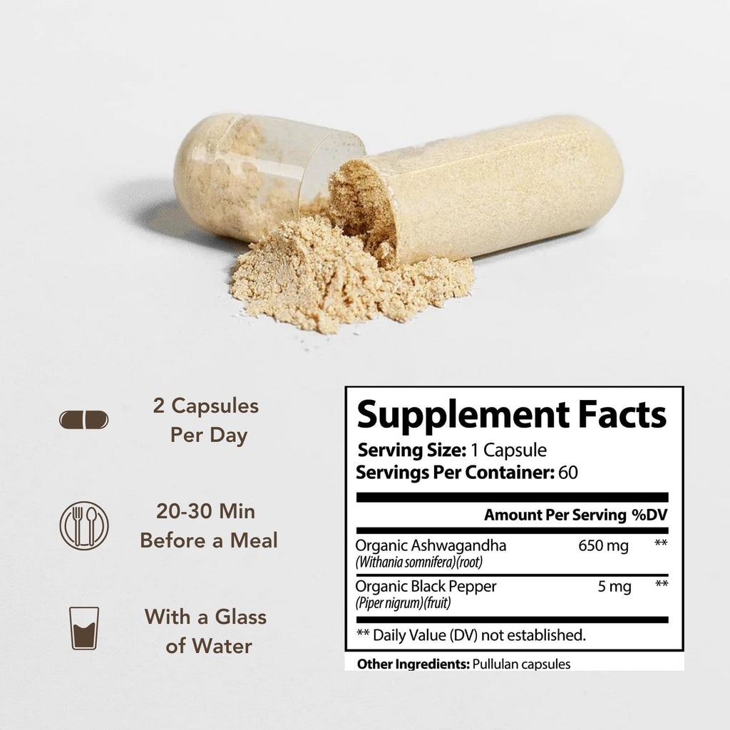 Ashwagandha capsules to support mental clarity