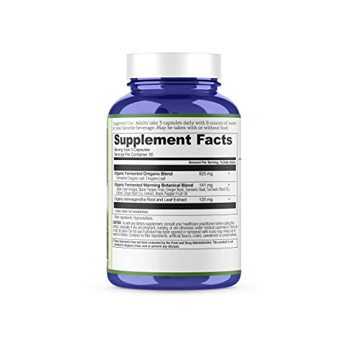 ashwagandha enriched oregano supplement