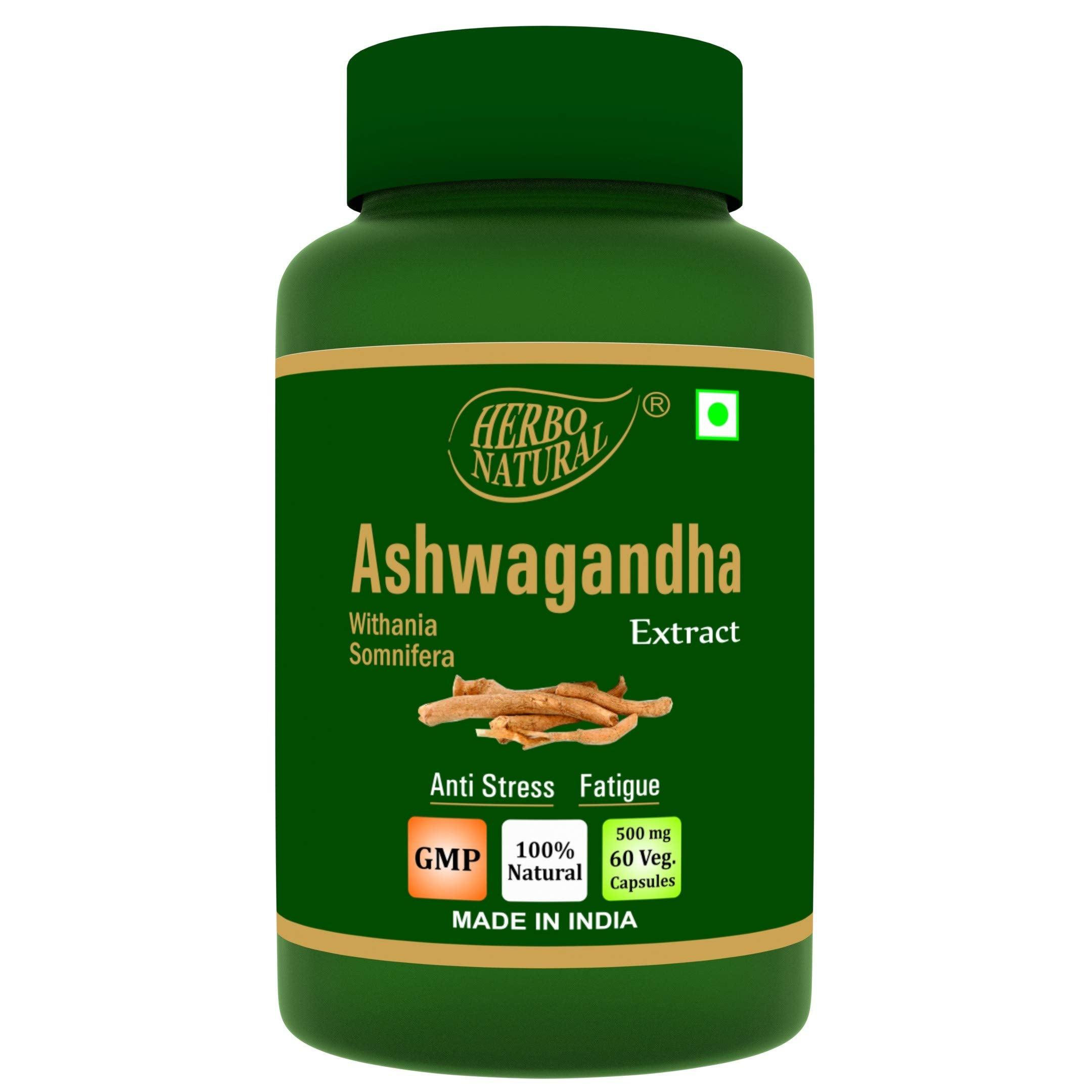 Ashwagandha extract capsules for stress relief