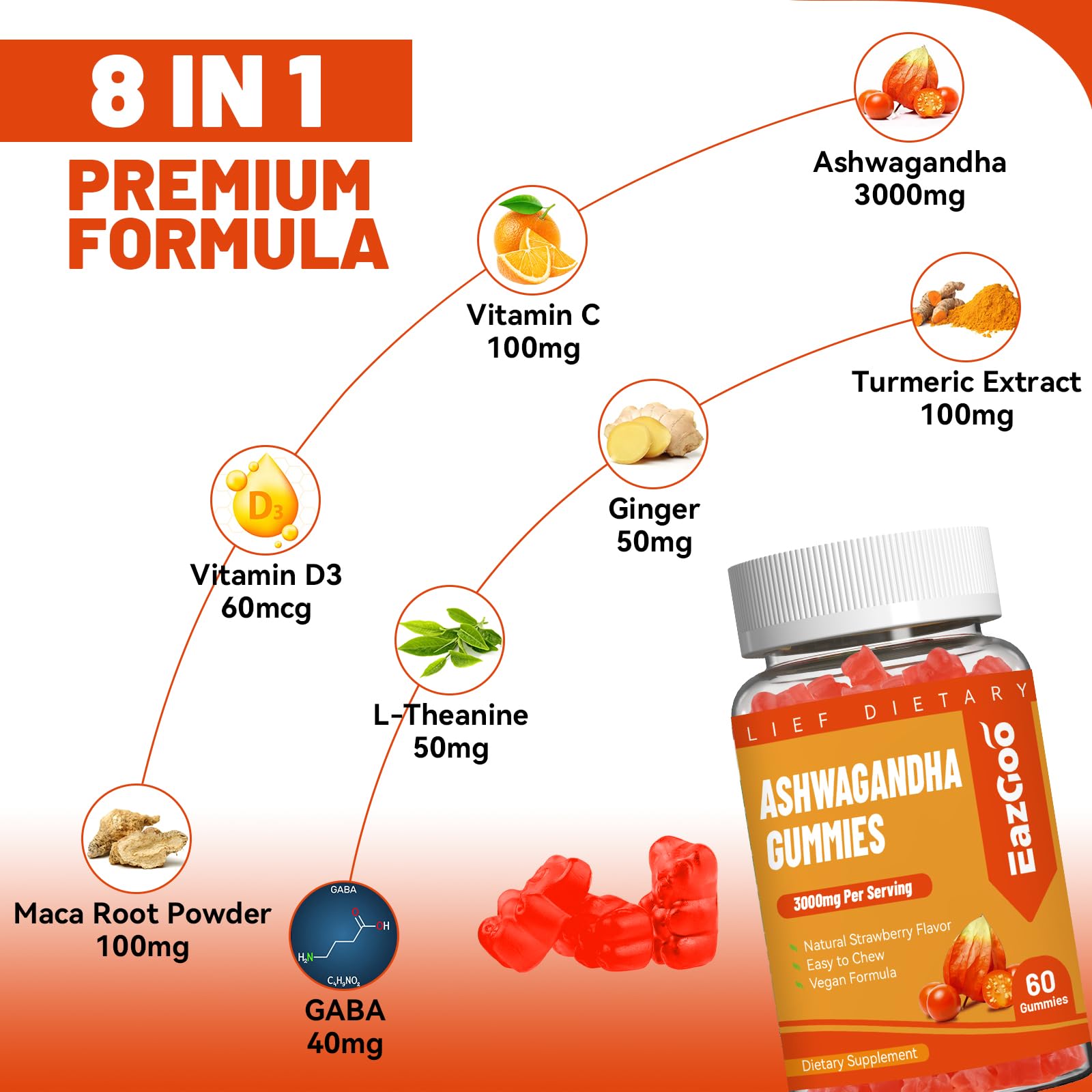 ashwagandha gummies with L-Theanine benefits