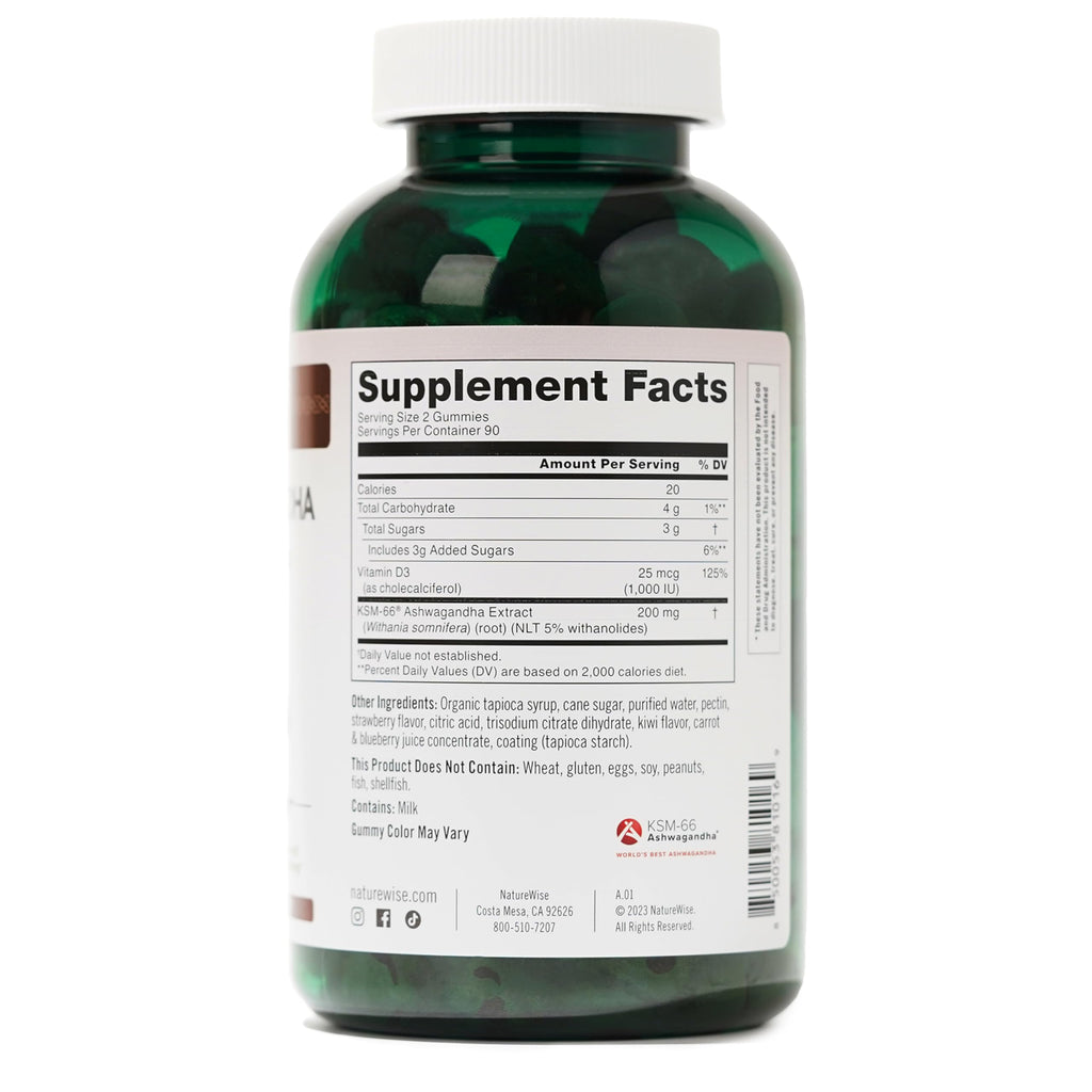Ashwagandha gummies with magnesium for stress