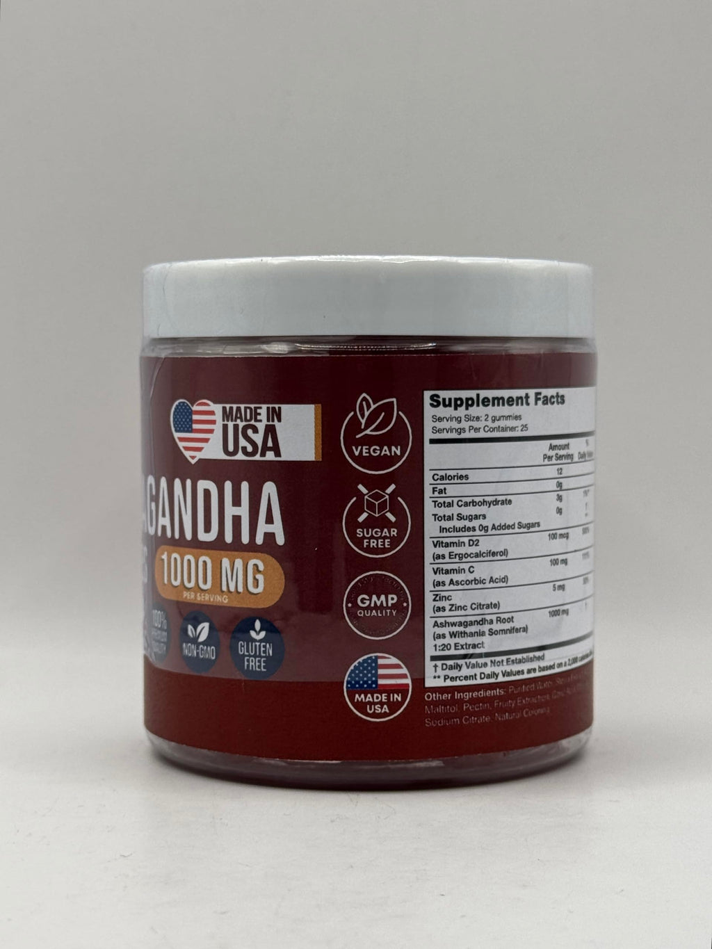 ashwagandha gummies with vitamin C and zinc