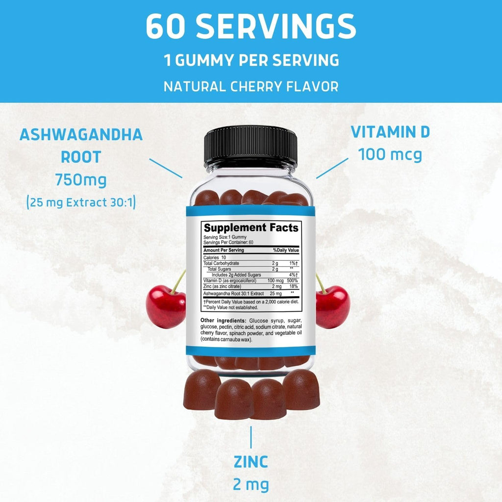 Ashwagandha gummies with Vitamin D benefits