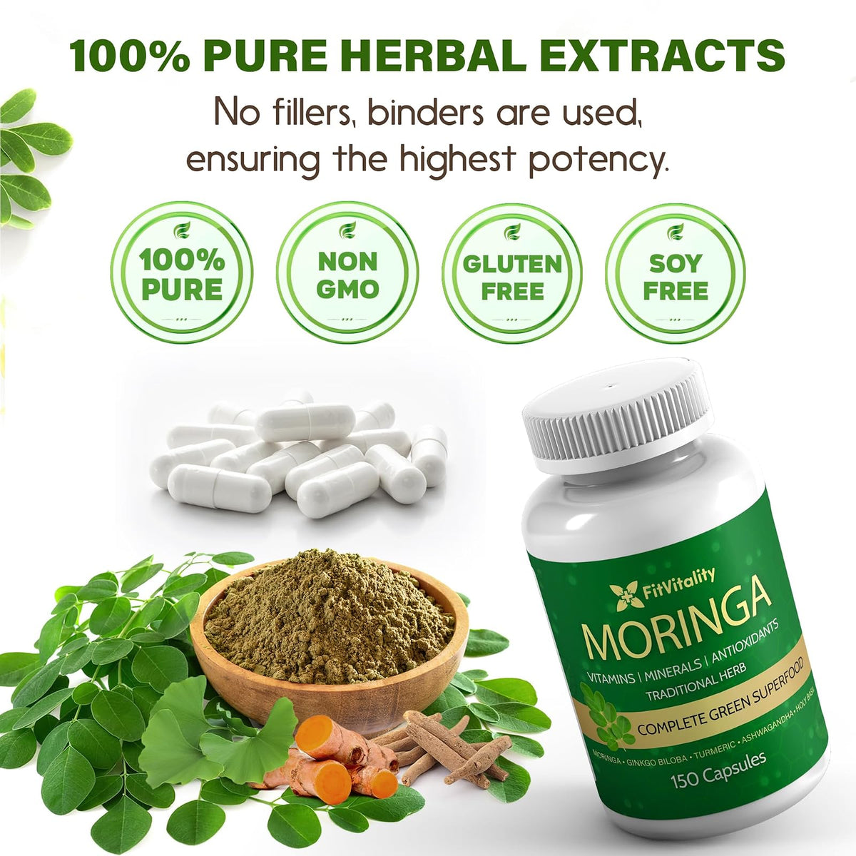 Ashwagandha infused Moringa capsules