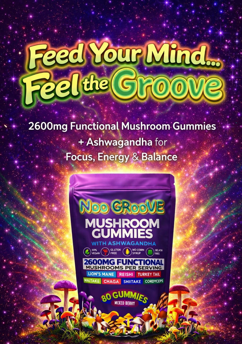 Ashwagandha infused mushroom supplements