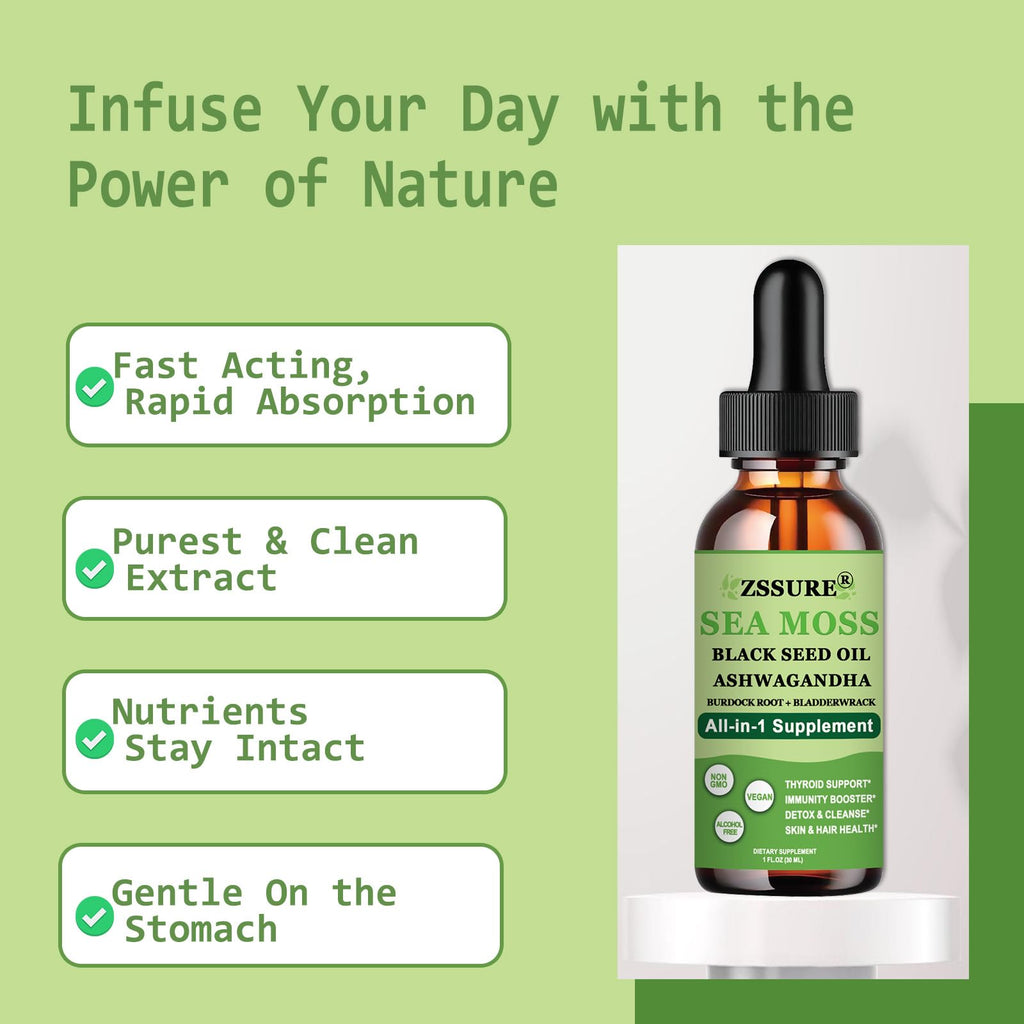 ashwagandha infused sea moss drops