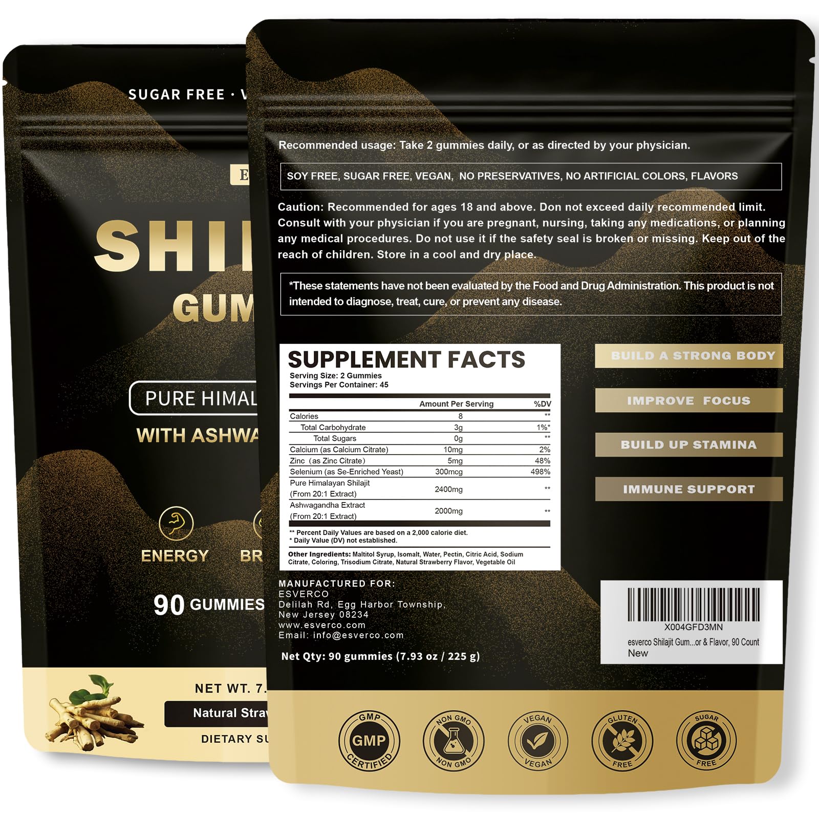 Ashwagandha infused shilajit gummies
