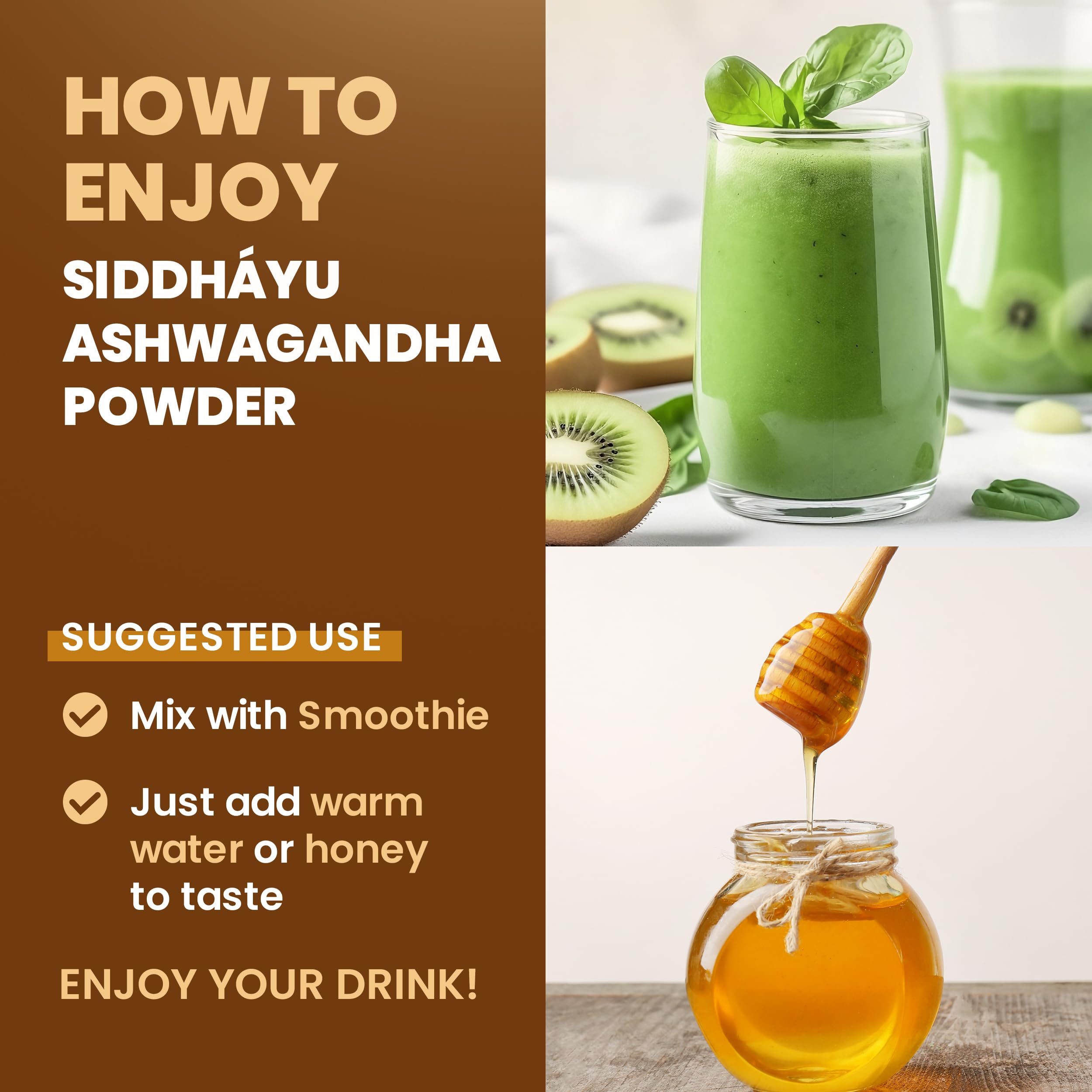 Ashwagandha powder for natural energy boost