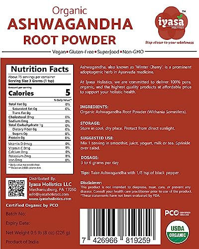ashwagandha powder in a resealable pack