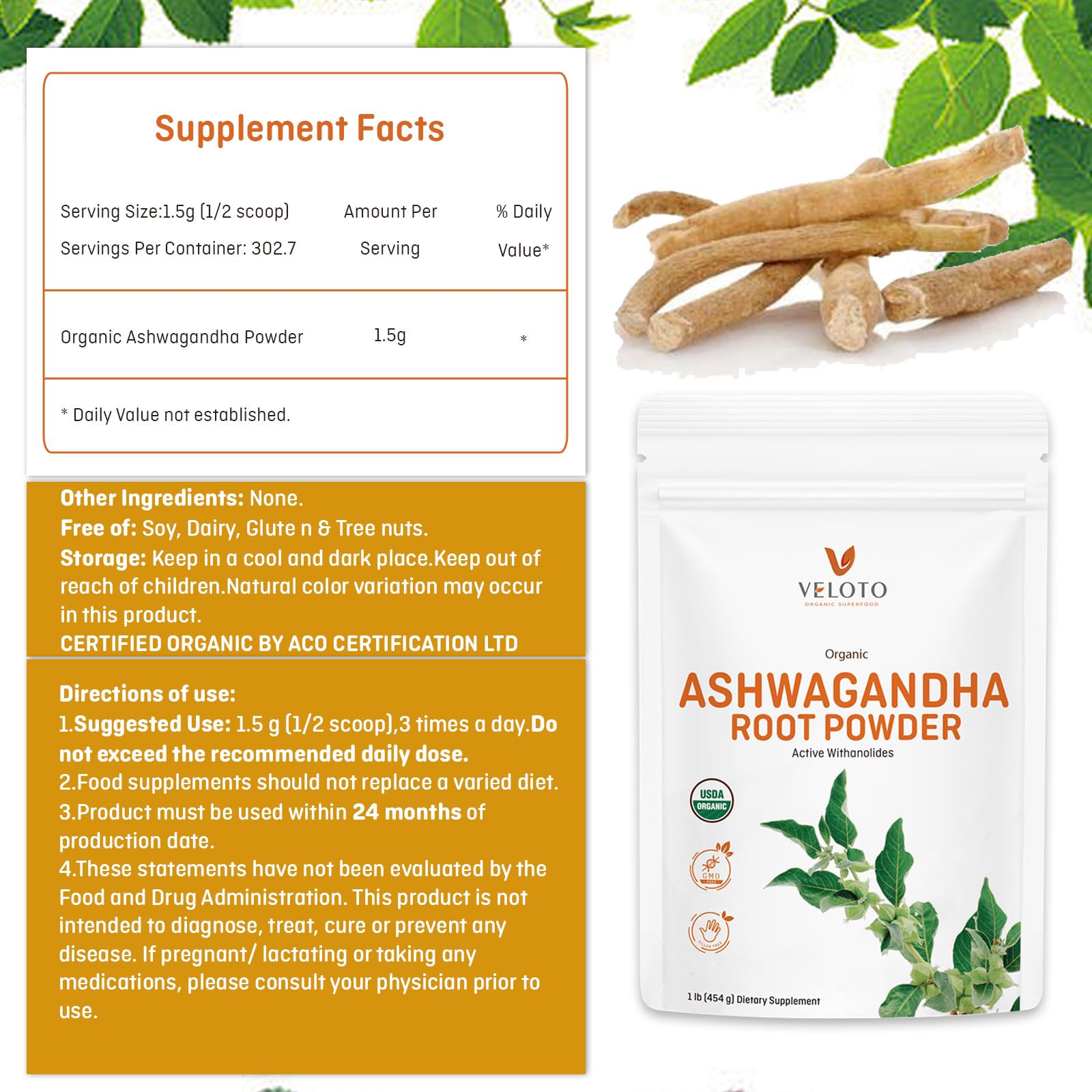 ashwagandha root powder with no fillers