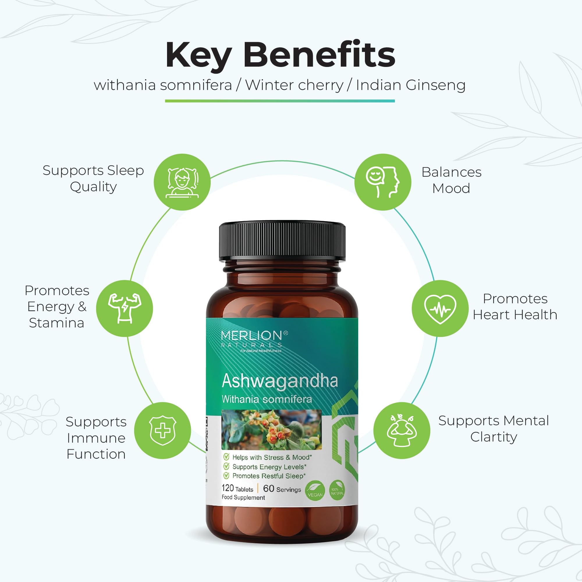 Ashwagandha tablets for energy support