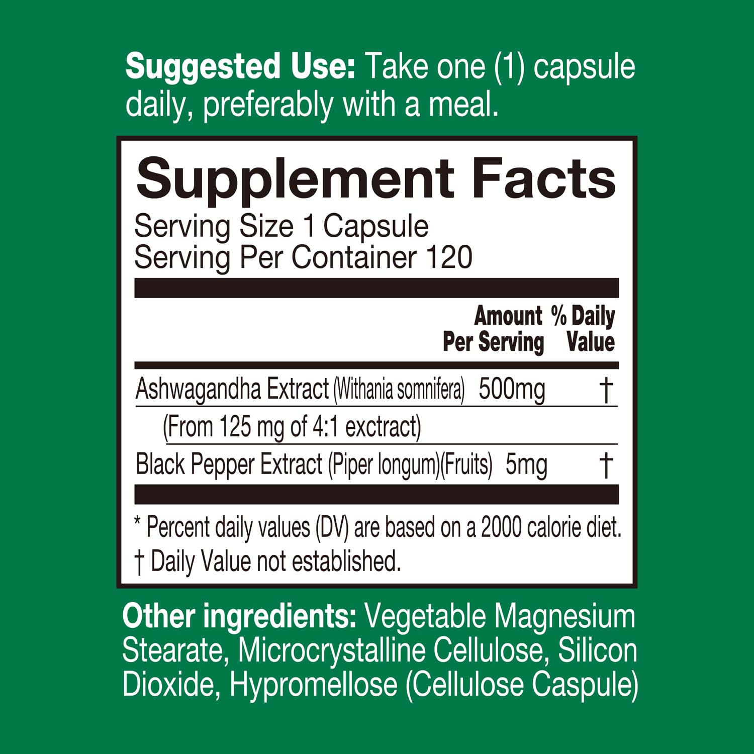 ashwagandha vegan capsules for health