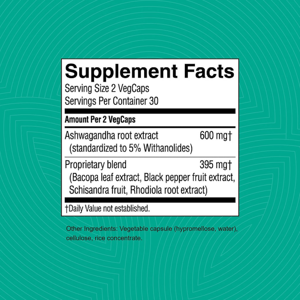 Ashwagandha VegCaps for natural energy boost