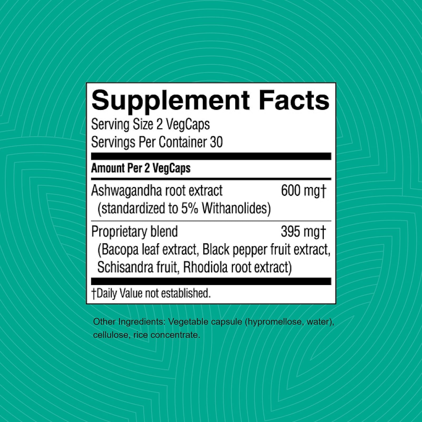Ashwagandha VegCaps for natural energy boost