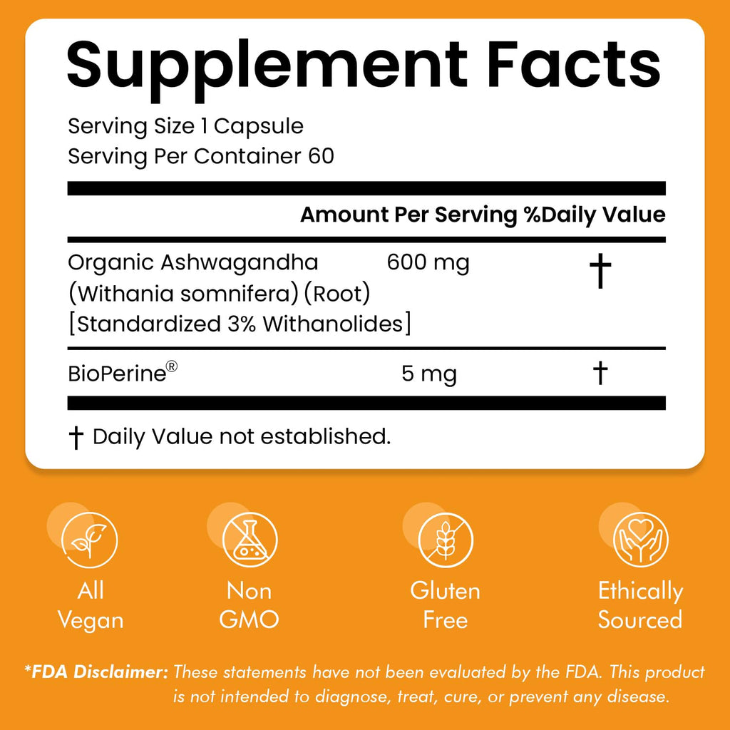 Ashwagandha with BioPerine for better absorption