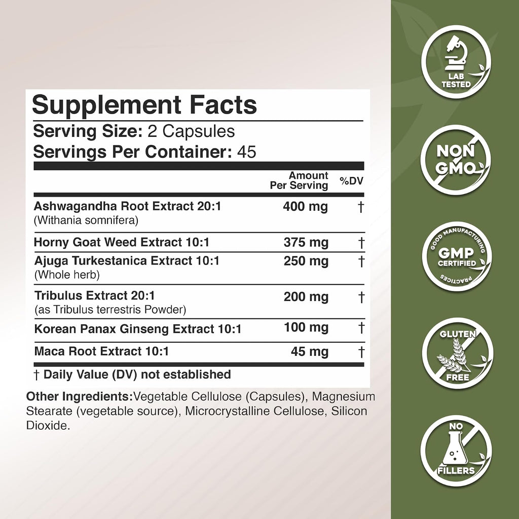 Ashwagandha with maca for enhanced vitality