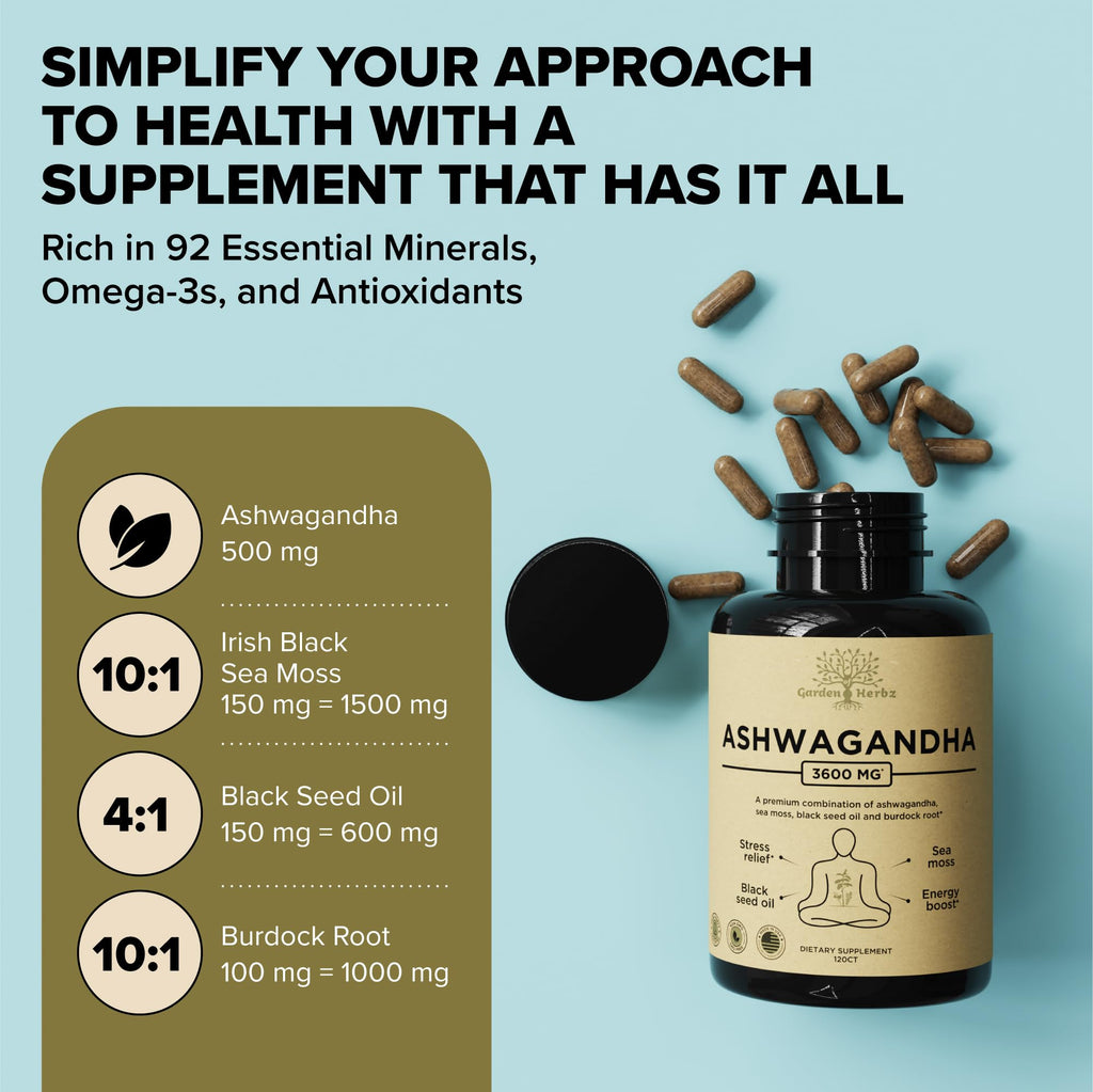 ashwagandha with sea moss for health benefits