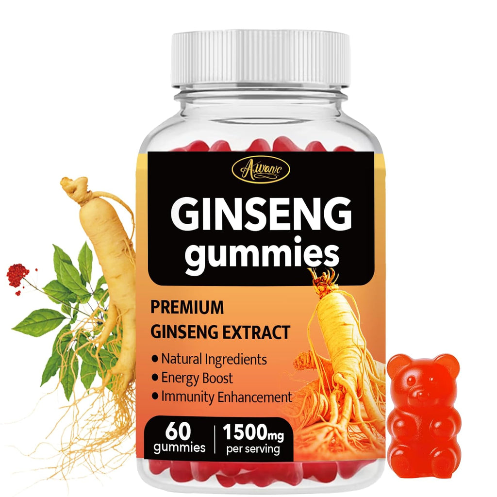 Asian Panax Ginseng gummies for energy