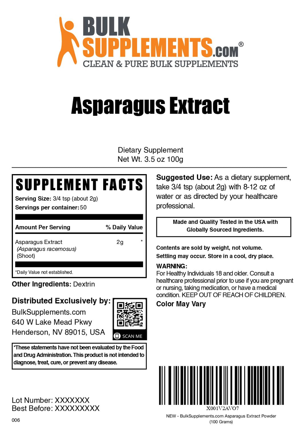 asparagus extract powder for energy boost