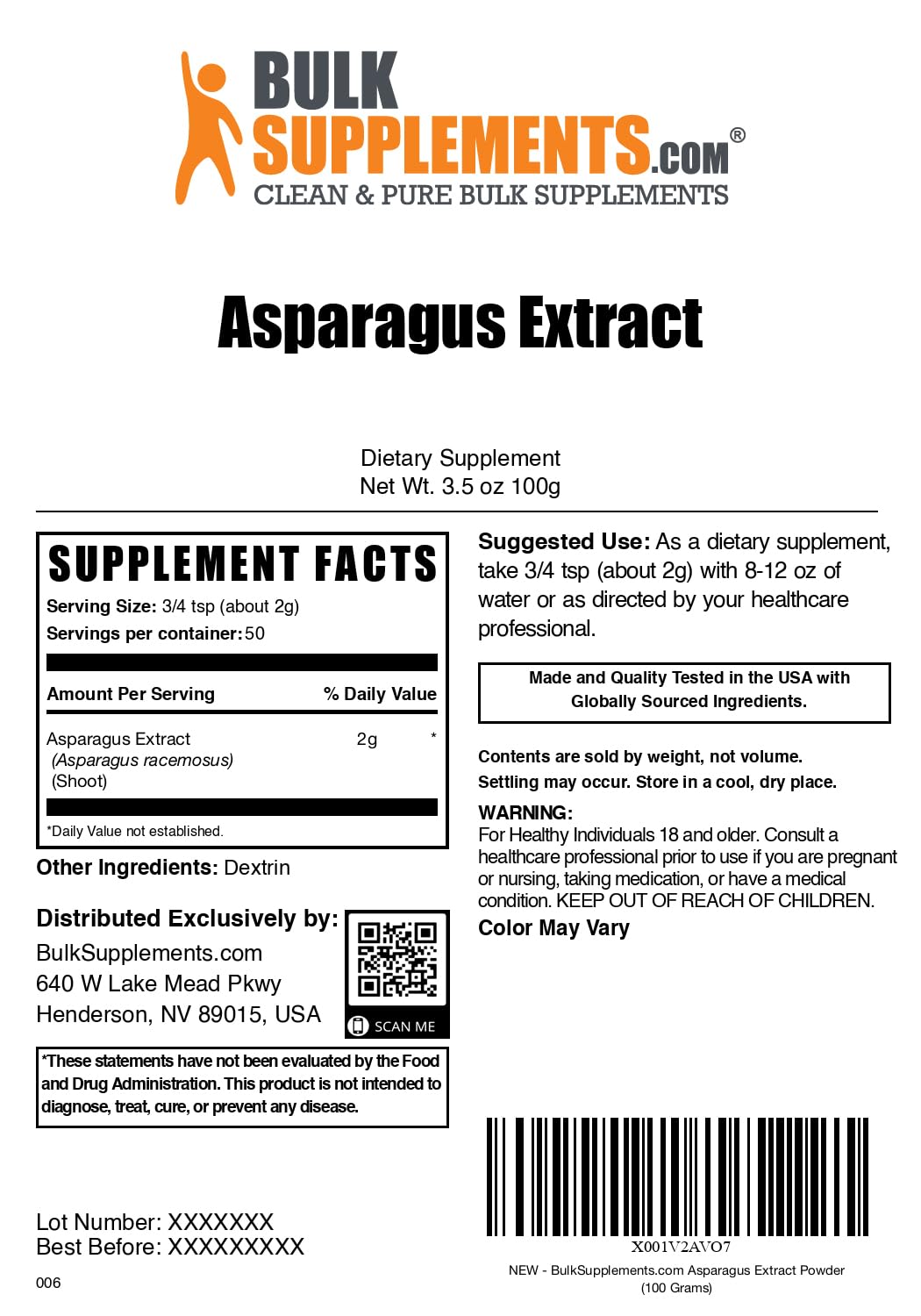 asparagus extract powder for energy boost