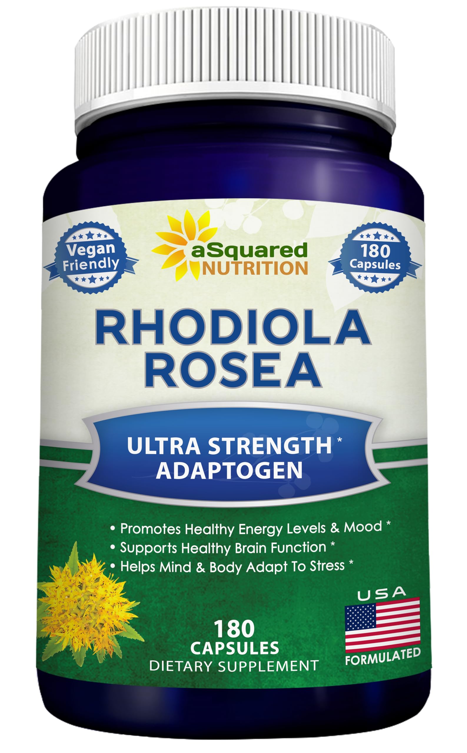 aSquared Nutrition Rhodiola capsules for energy