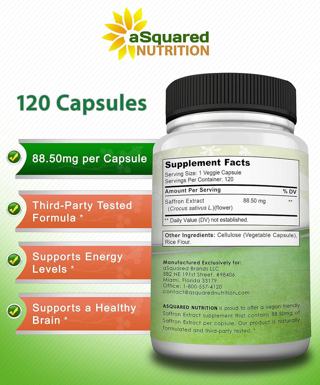 aSquared Nutrition saffron for vitality