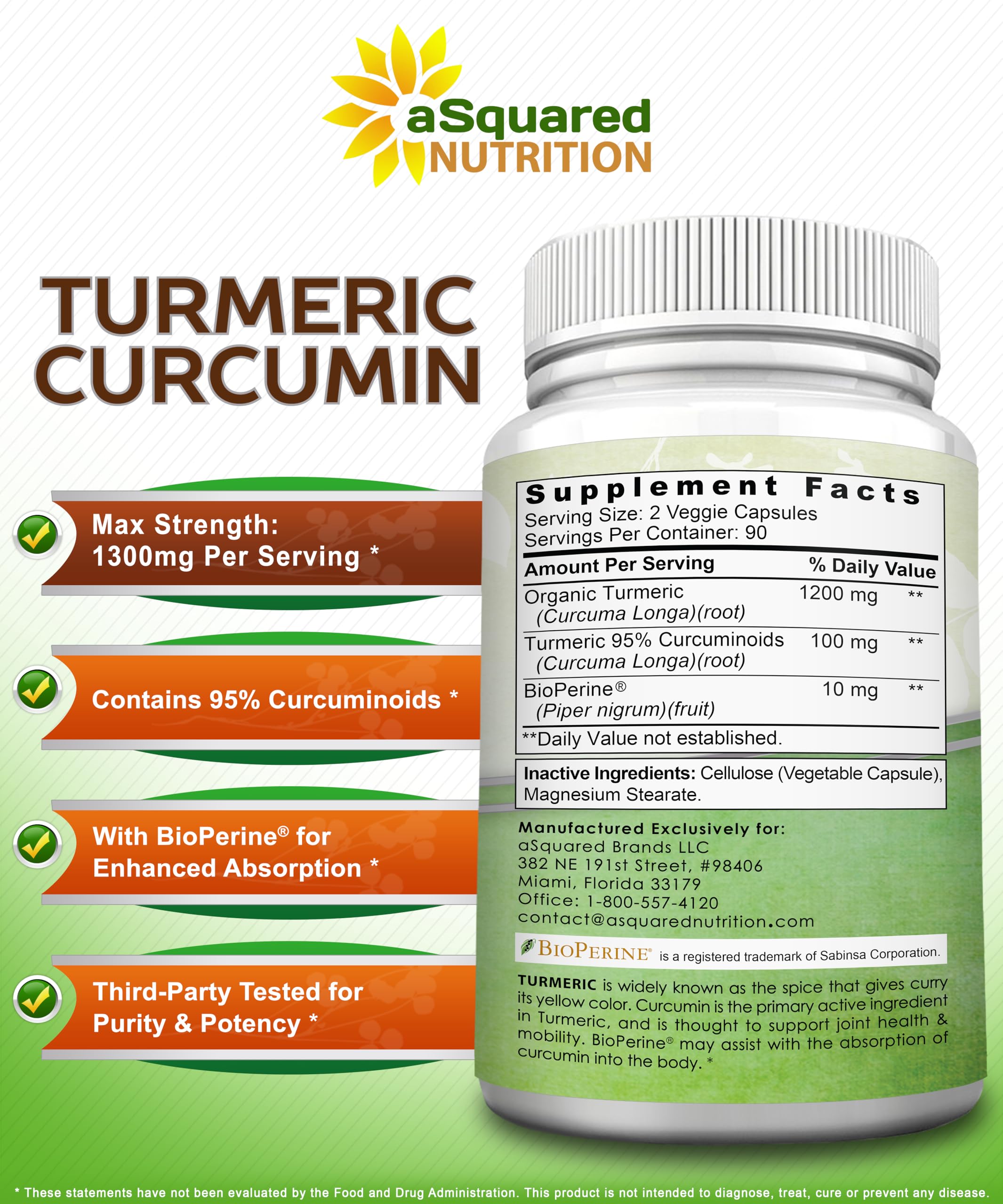 aSquared Nutrition turmeric benefits