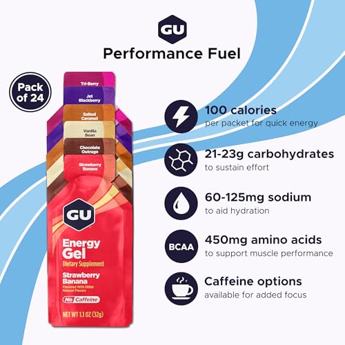 assorted flavours energy gels pack