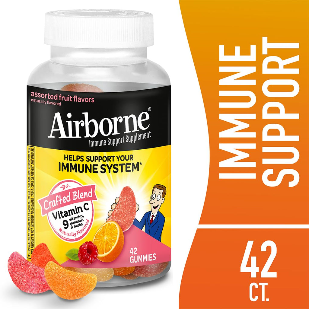 assorted fruit flavour immune support gummies