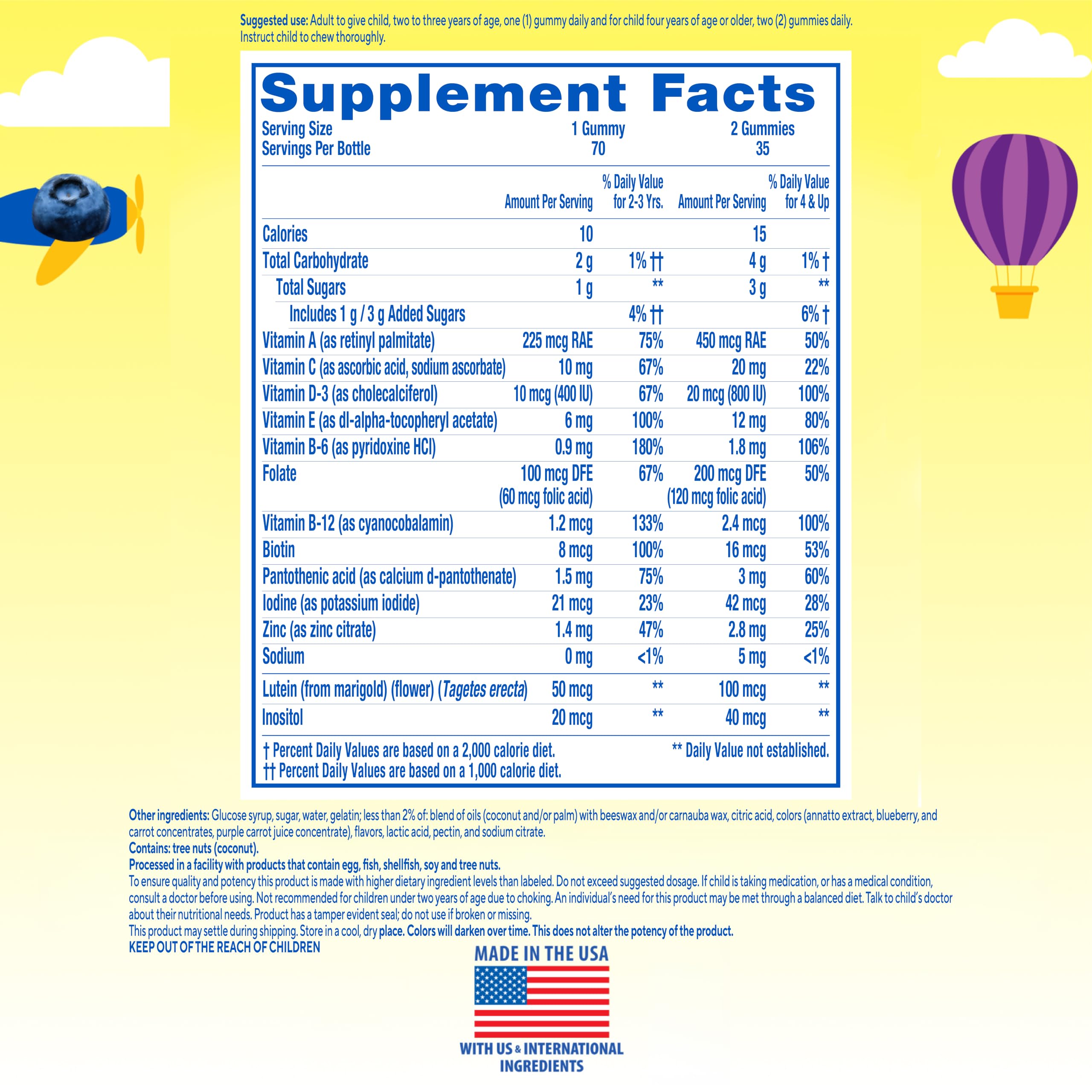 assorted fruit flavour multivitamins