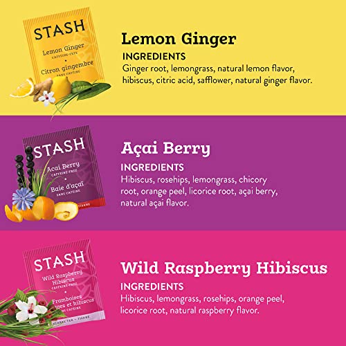assorted fruity herbal tea flavours