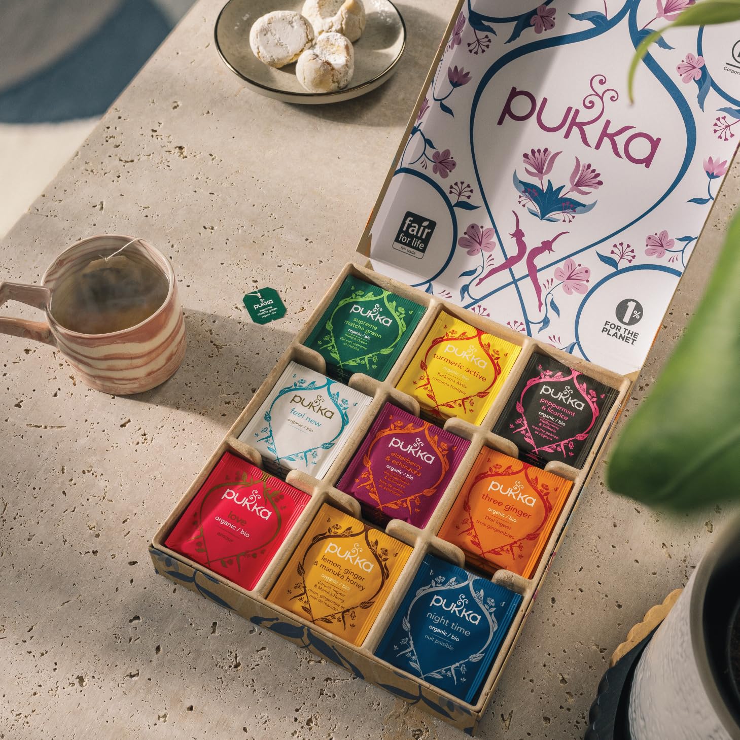 assorted herbal tea bags collection