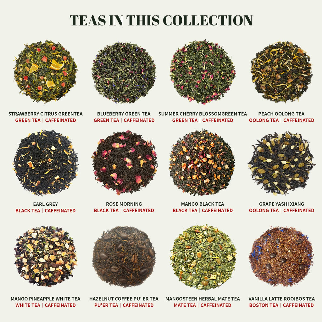 assorted herbal tea flavours collection