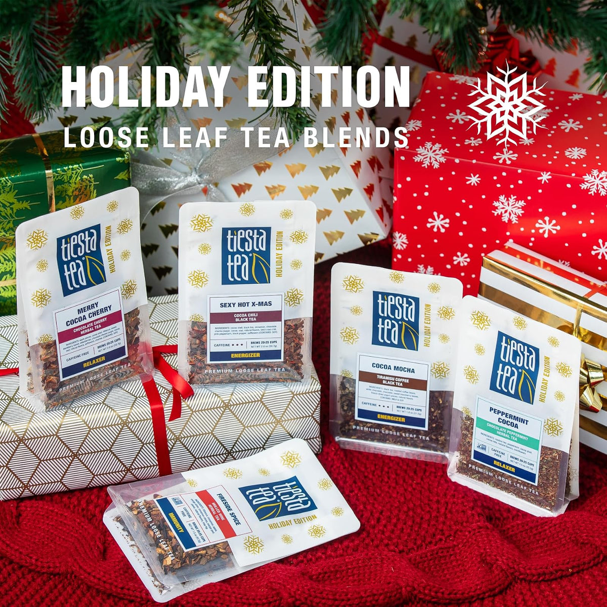 assorted herbal tea flavours set