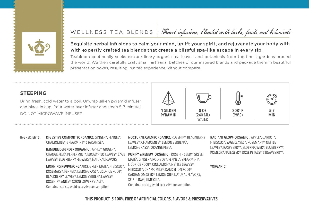 assorted herbal tea flavours