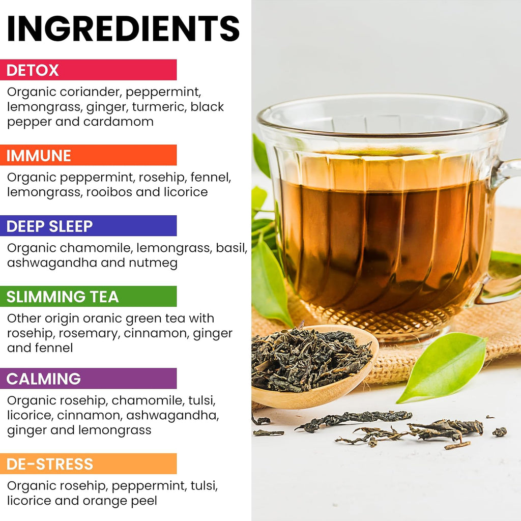 assorted herbal tea flavours