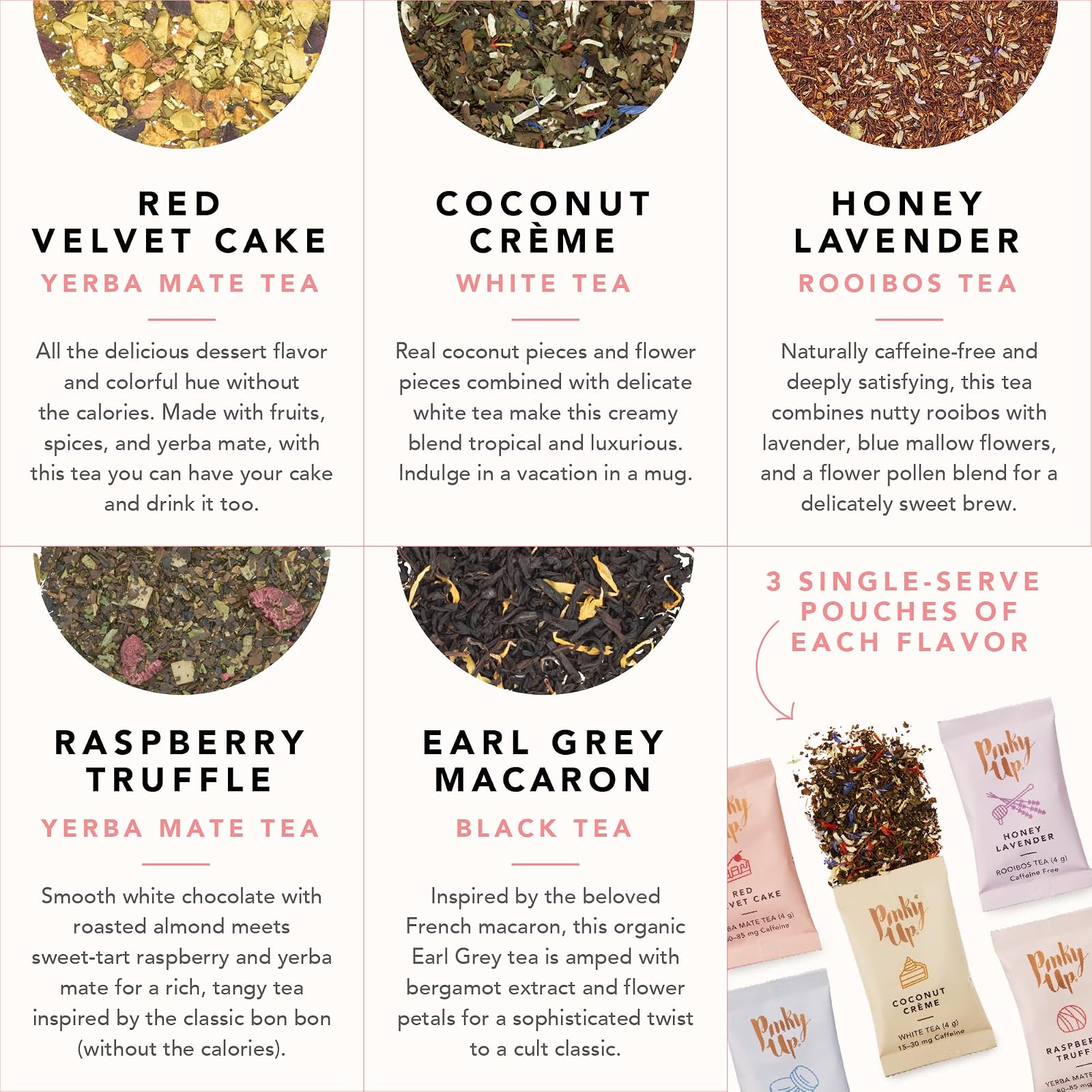 assorted herbal tea pouches