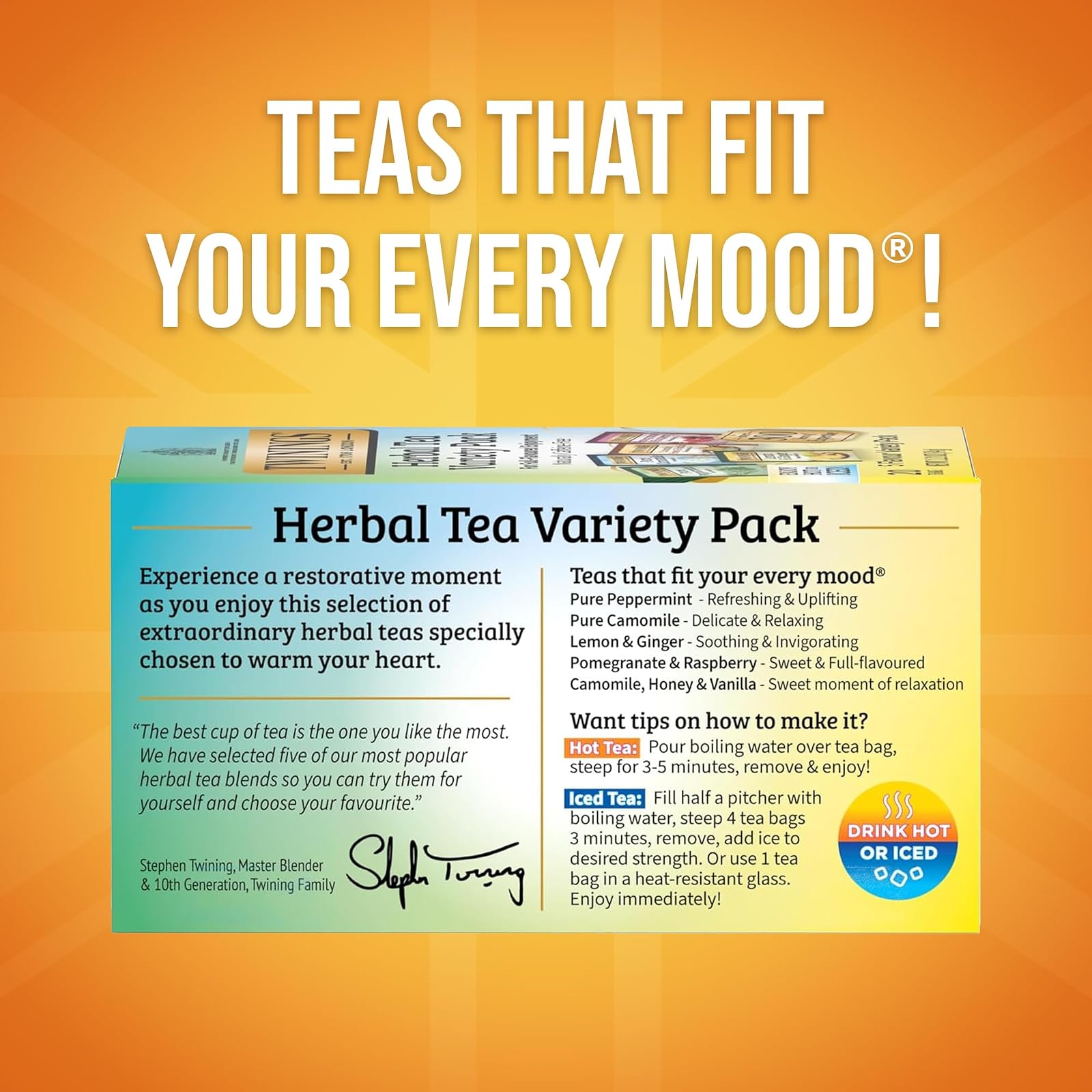 assorted herbal tea selection