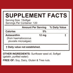 Astaxanthin 12 mg for athletic recovery