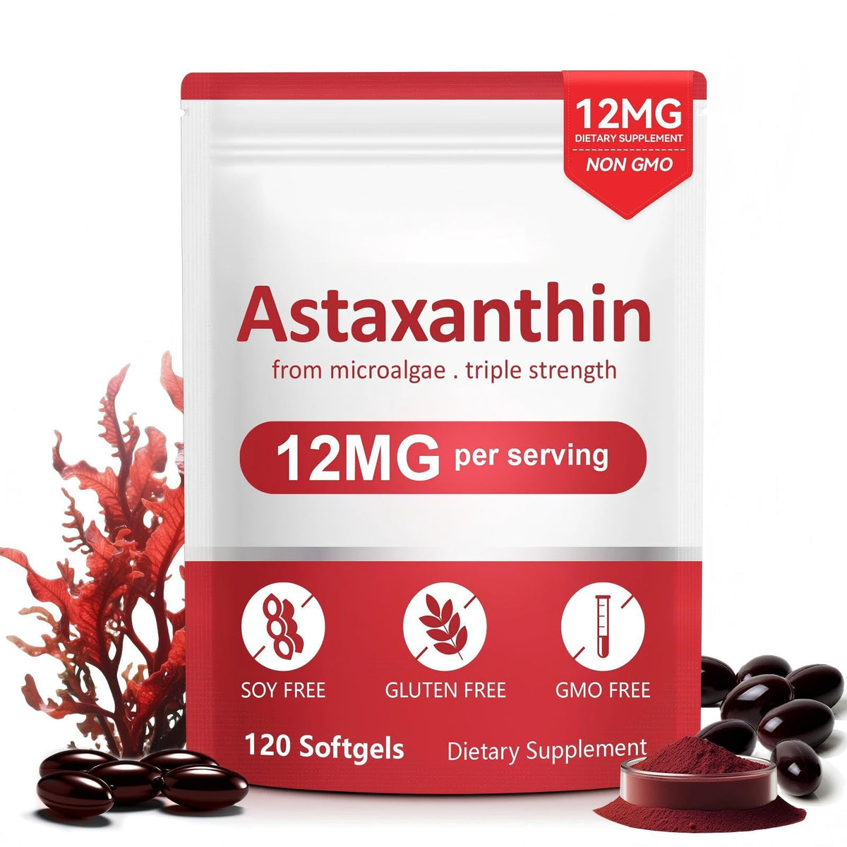 Astaxanthin 12 mg softgels for health