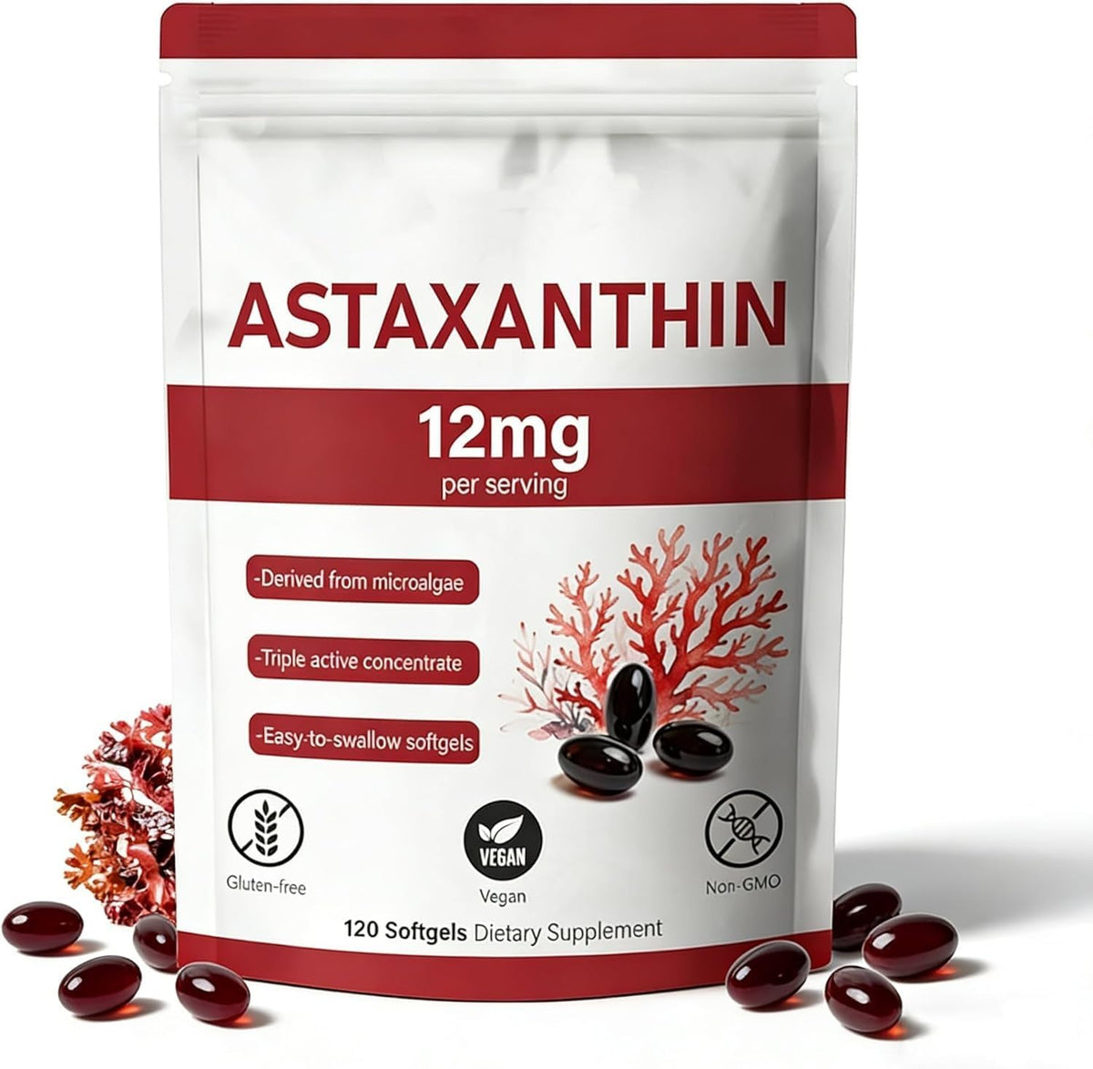 Astaxanthin 12 mg softgels for health
