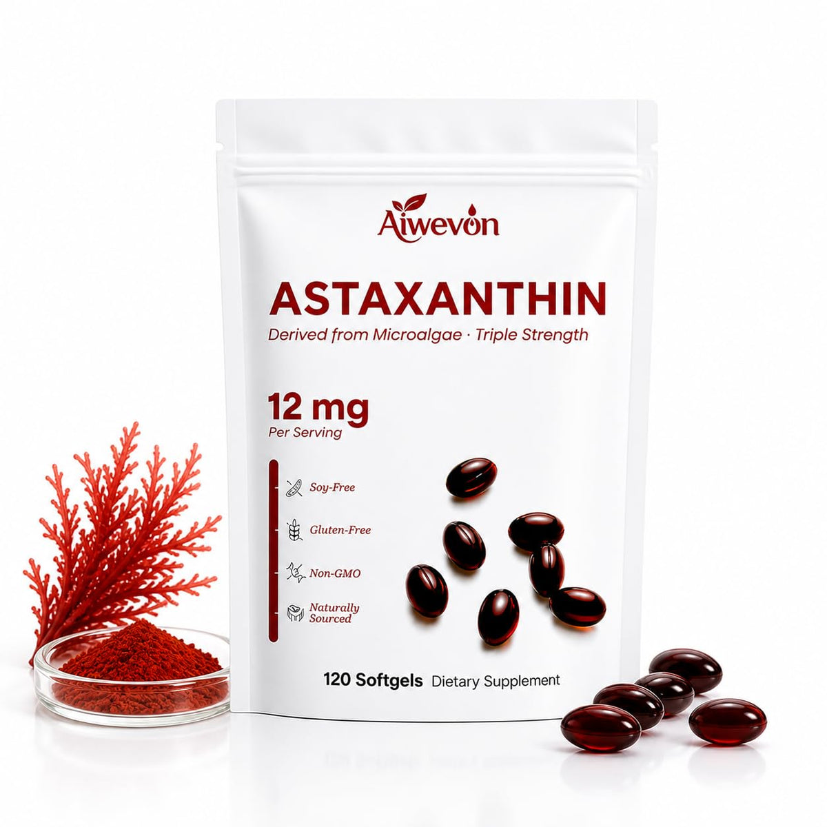 Astaxanthin 12 mg softgels for health