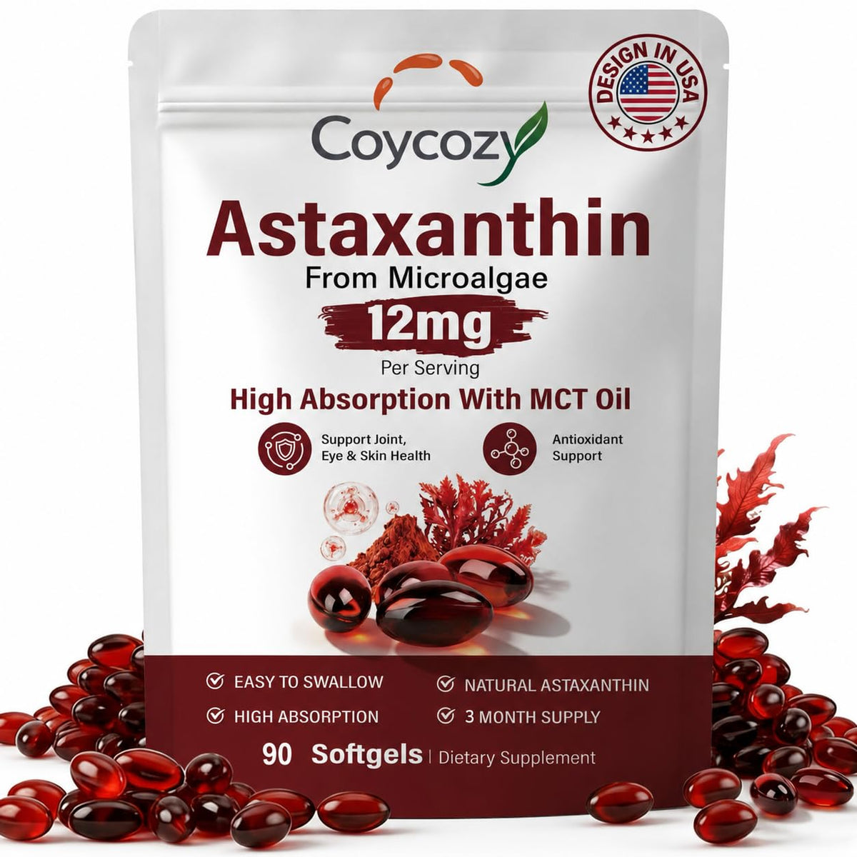Astaxanthin 12 mg softgels for health