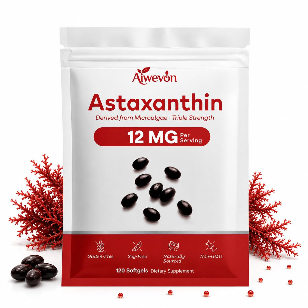 Astaxanthin 12 mg softgels for health