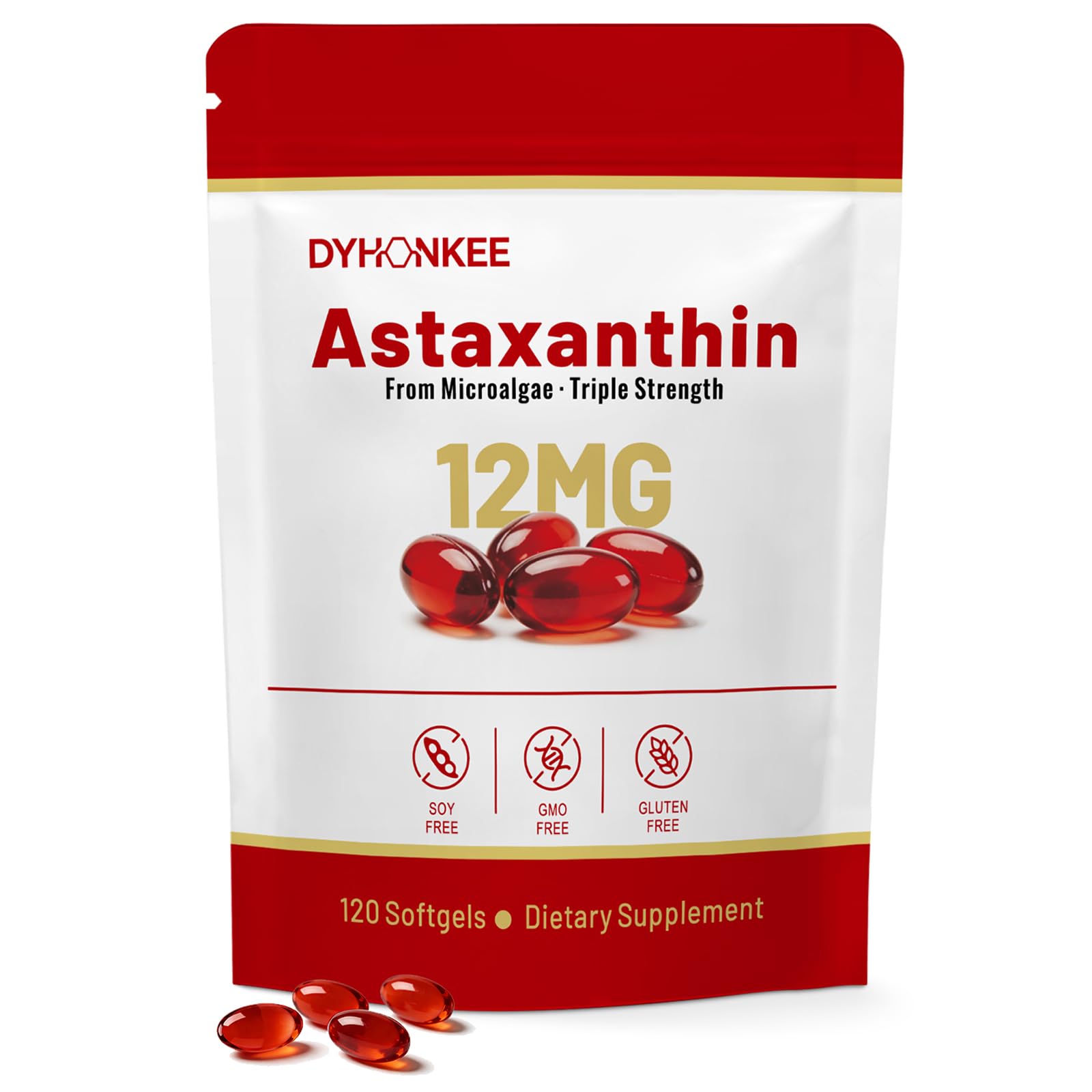 Astaxanthin 12 mg softgels for wellness
